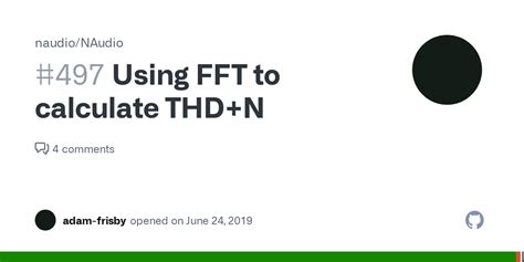 Using FFT To Calculate THD N Issue Naudio NAudio GitHub