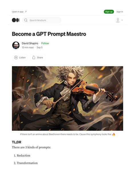 Gpt Prompt Maestro By David Shapiro Pdf Cognitive Science Learning