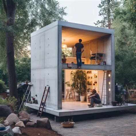 Tiny Home Concrete Construction Concept Casita Sequoia In 2024