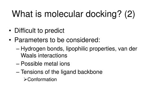 Ppt Molecular Docking Using Gold Powerpoint Presentation Free