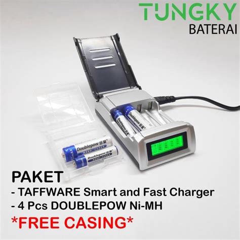 Jual HARGA SPESIAL BATERAI RECHARGEABLE AA AAA DOUBLEPOW FAST CHARGER GRATIS CASE Shopee