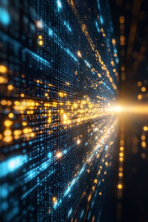 Abstract Data Stream Flow Of Information Technology Binary Code