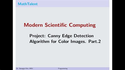 Mathtalent Programming Project Canny Edge Detection Algorithm For Color