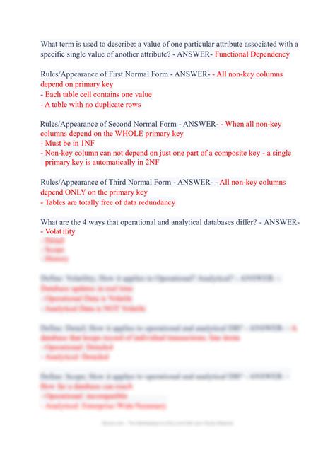 SOLUTION Wgu C D Data Management Foundations Oa Exam Actual Exam Latest