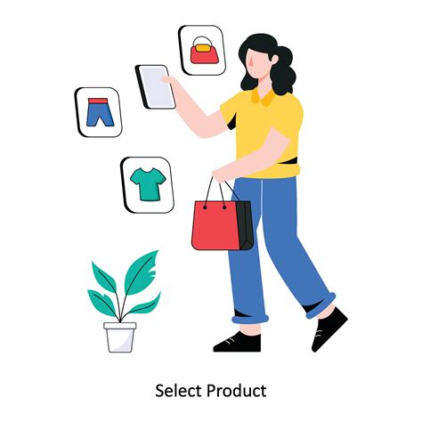 Select Product Flat Style Design Vector Illustration Stock
