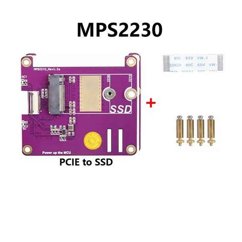 Raspberry Pi 5 PCIe To M 2 NVMe SSD Adapter Board HAT Pi5 PCIe MPS2242 2230 Board SpotPear