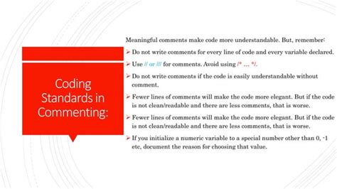 Coding Standards Pptx Programming Languages Computing