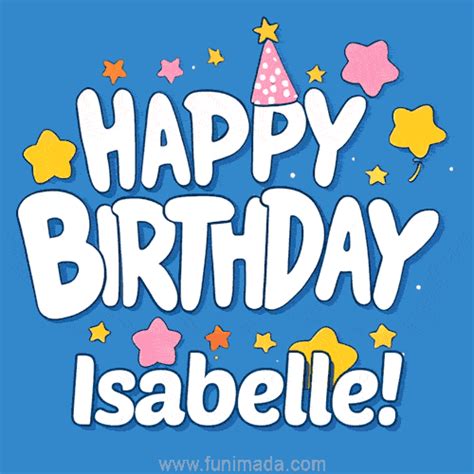 Happy Birthday Isabelle Animated Greeting Card Download On