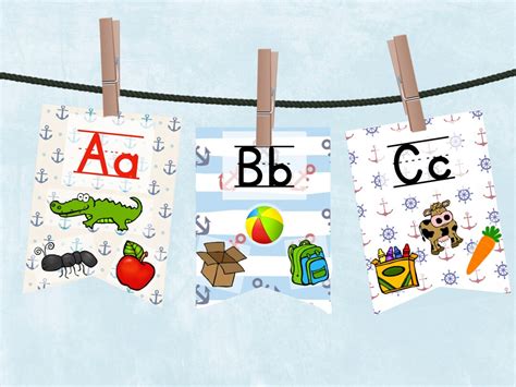 Abc Classroom Banners Phonics Posters Kindergarten Primary Grades