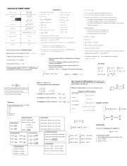 Essential Calculus Cheat Sheet For Quick Study And Review Course Hero