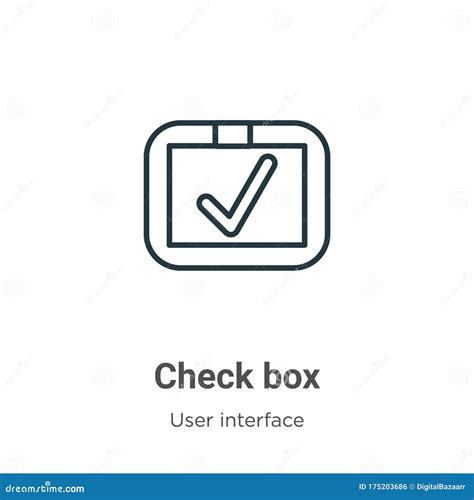 Check Box Outline Vector Icon Thin Line Black Check Box Icon Flat Vector Simple Element