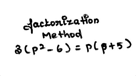 Factorization Method 👍 Youtube