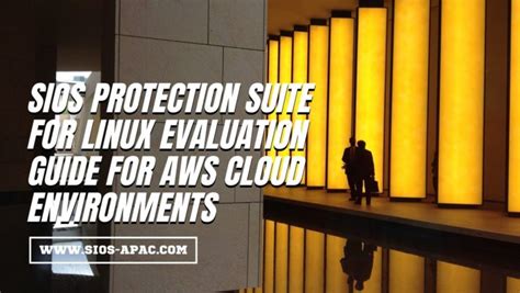 Sios Protection Suite For Linux Evaluation Guide For Aws Cloud Environments Sios Sanless Clusters