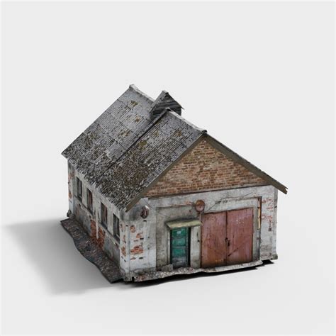 High Quality Abandoned House 3d Model For Visual Projects