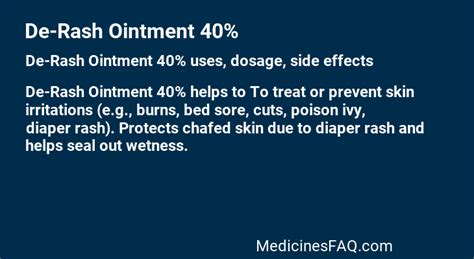 De Rash Ointment 40 Uses Dosage Side Effects Food Interaction And Faq