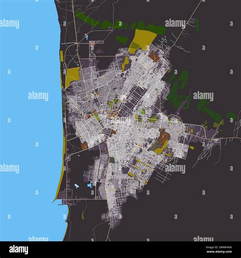 Nouakchott Outline Map Stock Vector Images Alamy