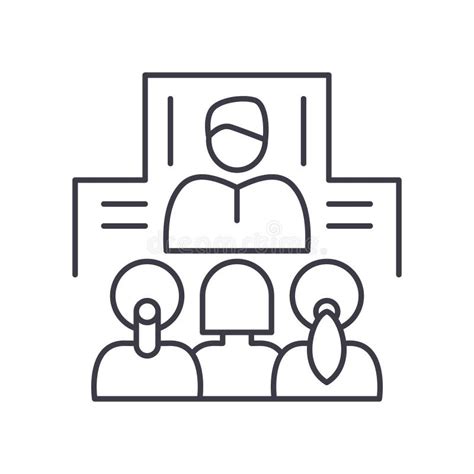 Company Division Icon Linear Isolated Illustration Thin Line Vector