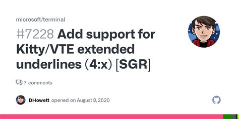 add support for kitty vte extended underlines 4 x [sgr] · issue 7228