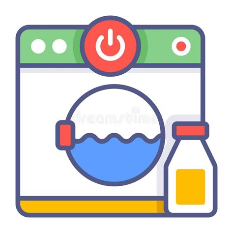 Washing Machine Modern Concepts Design Premium Quality Vector