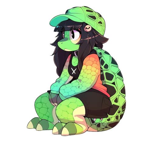 Premium Photo Cute Turtle Girl Image Drawn With Vectors