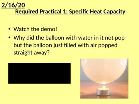 Specific Heat Capacity Required Practical Gcse Physics Aqa Teaching Resources