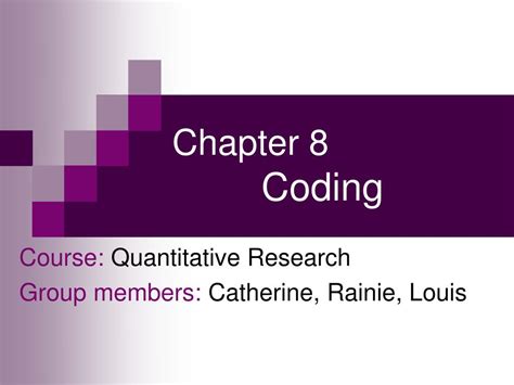 PPT Chapter Coding PowerPoint Presentation Free Download ID