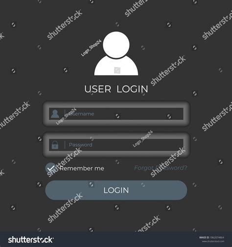 Modern User Login Form Design Template Stock Vector Royalty Free 1862074864 Shutterstock