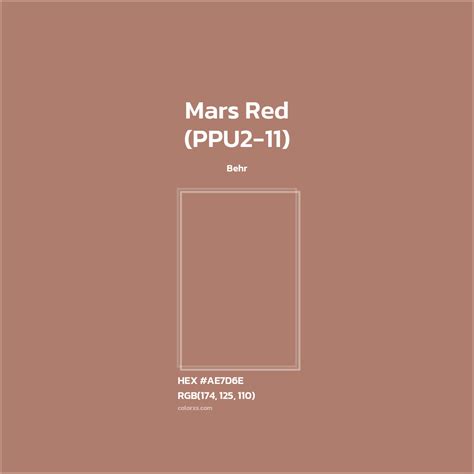Mars Red Ppu2 11 Complementary Or Opposite Color Name And Code Ae7d6e