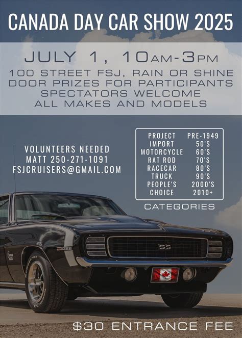 Fsj Classic Cruiser Canada Day Show And Shine Prte Truck Entry Fort St John British Columbia