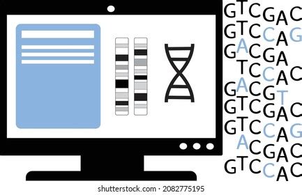 Bioinformatics Concept Illustrated By Data Analysis Stock Vector Royalty Free 2082775195