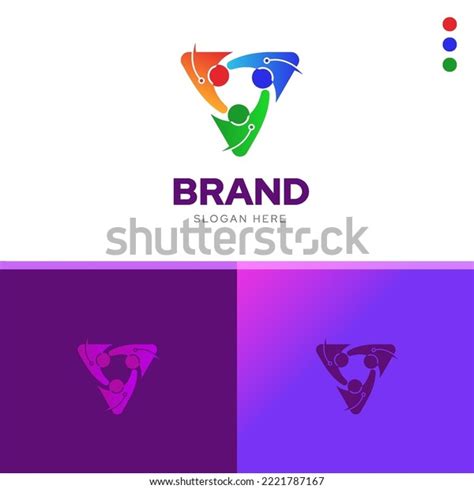Unity Triangle Digital Creative Logo Design Stock Vector Royalty Free Shutterstock