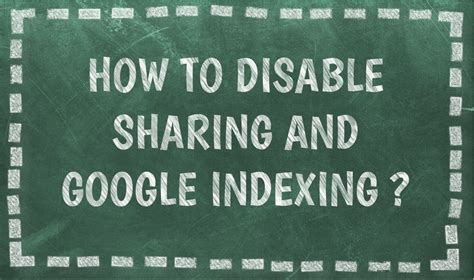 How To Disable Sharing