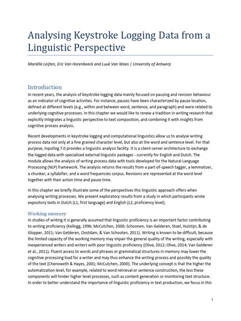 analyzing keystroke logging pdf second language fluency