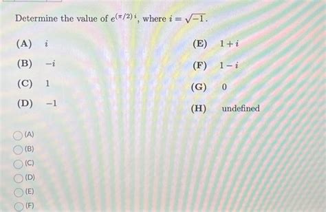 Solved Determine The Value Of E T I Where I A Chegg Com