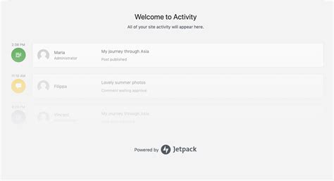 View Your Sites Activity Support