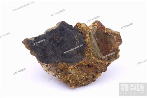 Sedimentary Breccia With Angular Fragments And Matrix Iron Reach Stock