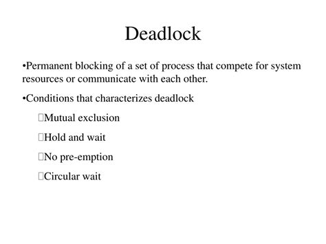 Ppt Deadlock Powerpoint Presentation Free Download Id1103150