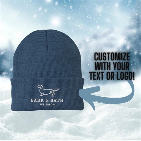 Your Company Custom Beanie Logo Knit Hat Custom Text Beanie Winter