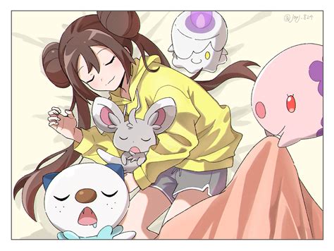 Rosa Oshawott Litwick Minccino And Munna Pokemon And 1 More Drawn