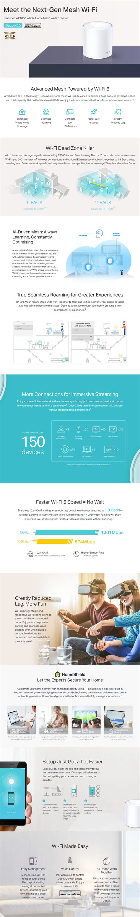 Tp Link Ax Smart Whole Home Mesh Wifi System Pack Deco X Umart Com Au