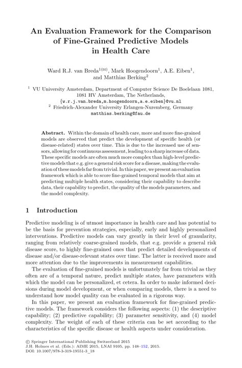 Pdf An Evaluation Framework For The Comparison Of Fine Grained