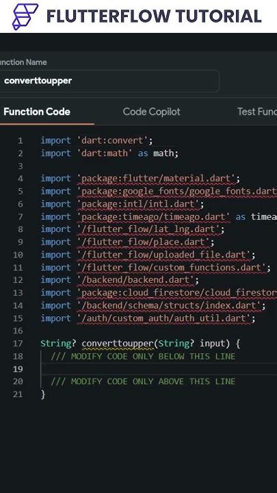 How To Create Custom Function In Flutterflow Youtube