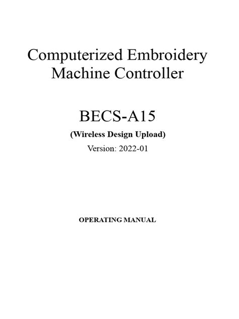 Becs A15 Controller Operating Manual Pdf Databases Personal Computers