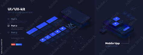 Toolkit Ui Ux Scene Creator Part 2 Mobile Application Design Smartphone Mockup With Active
