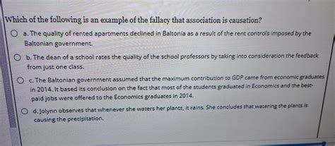 Which Of The Following Is An Example Of The Fallacy