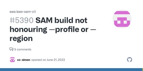 Sam Build Not Honouring Profile Or Region · Issue 5390 · Awsaws Sam Cli · Github