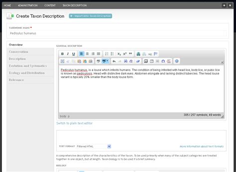 taxon descriptions — scratchpads 0 1 documentation