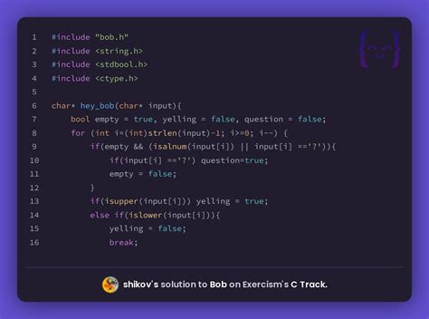 shikov s solution for bob in c on exercism
