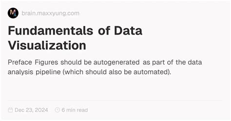 Fundamentals Of Data Visualization