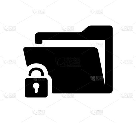 锁定文件夹 机密，保护，秘密 矢量图标插图